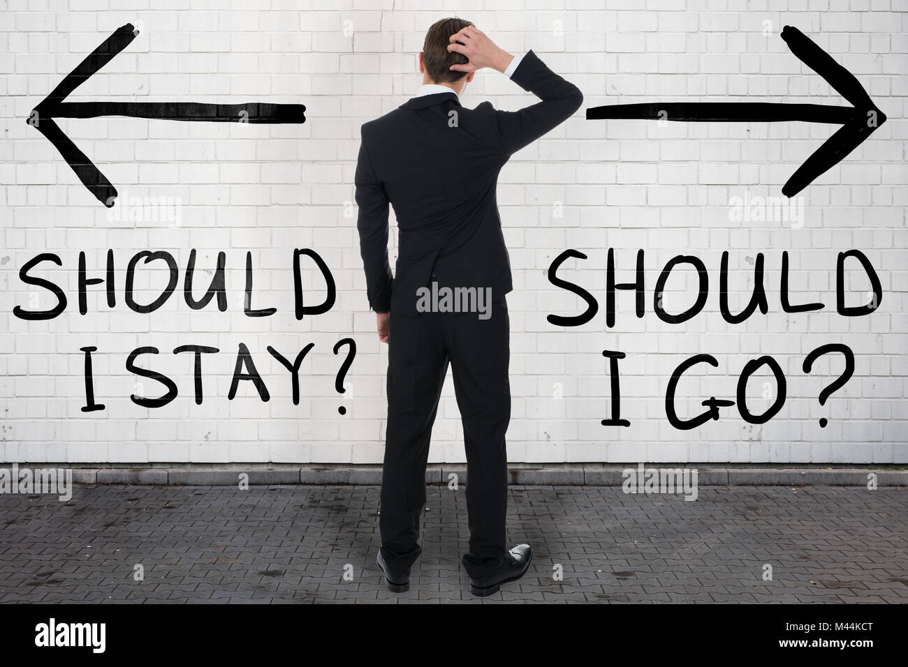 Confused person which way to go hi-res stock photography and images - Alamy