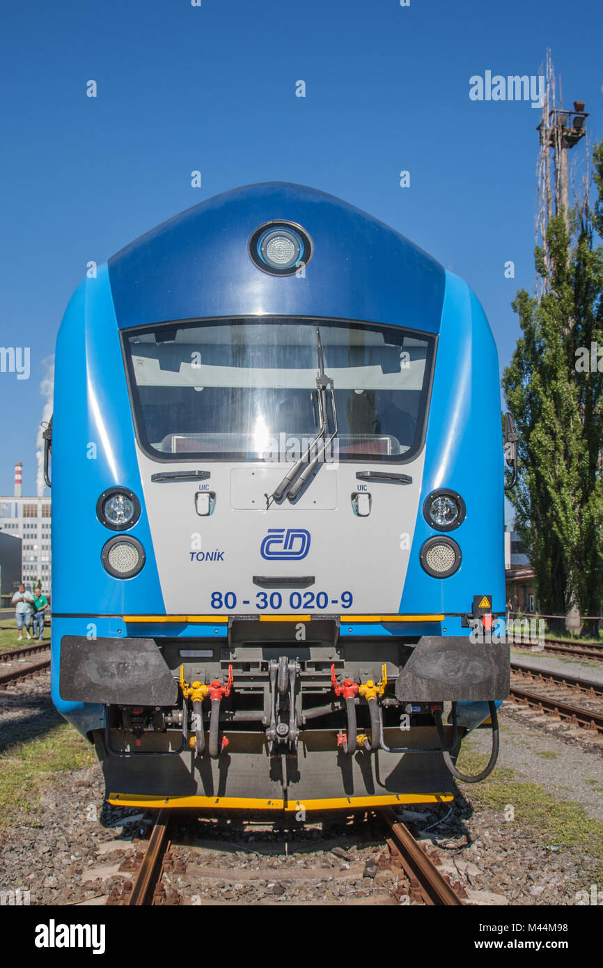 New Cab-Car for Regional-Trains in Czech Republic Stock Photo - Alamy