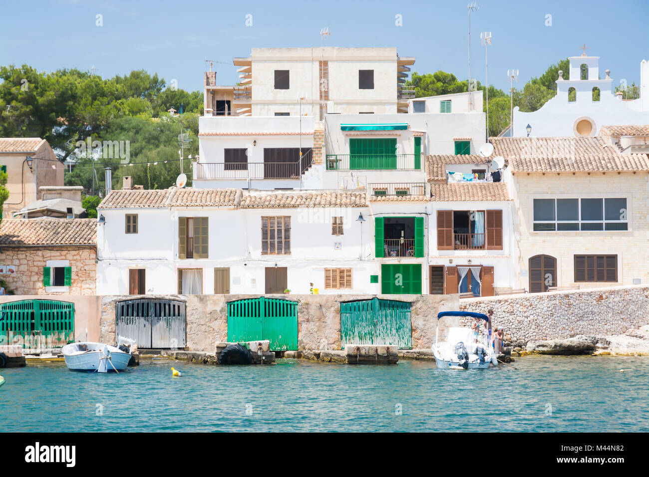 Authentic seaside living, Porto Petro, Mallorca Stock Photo - Alamy