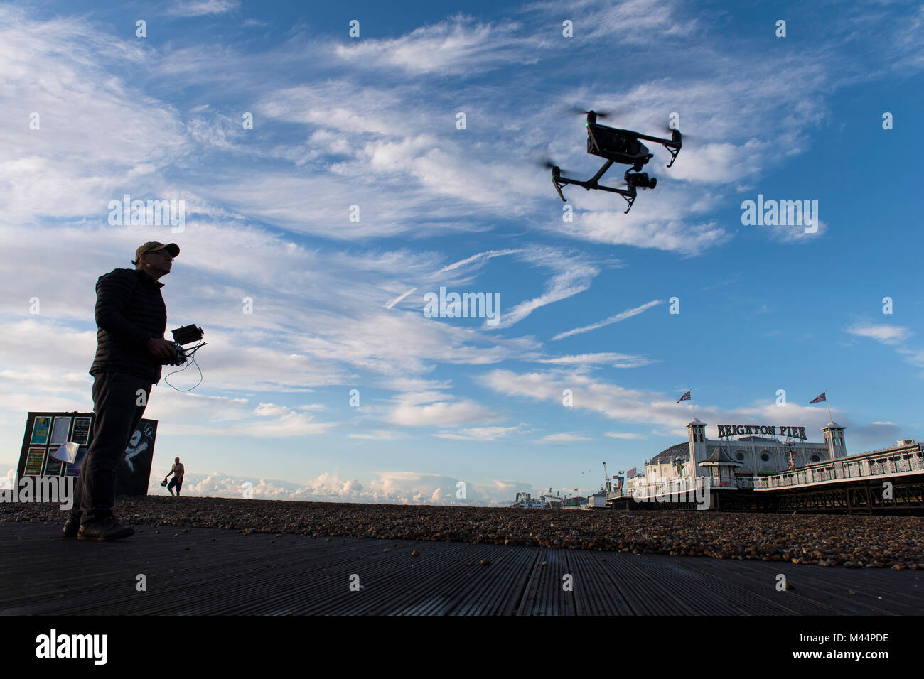 flying drone in public place Stock Photo - Alamy