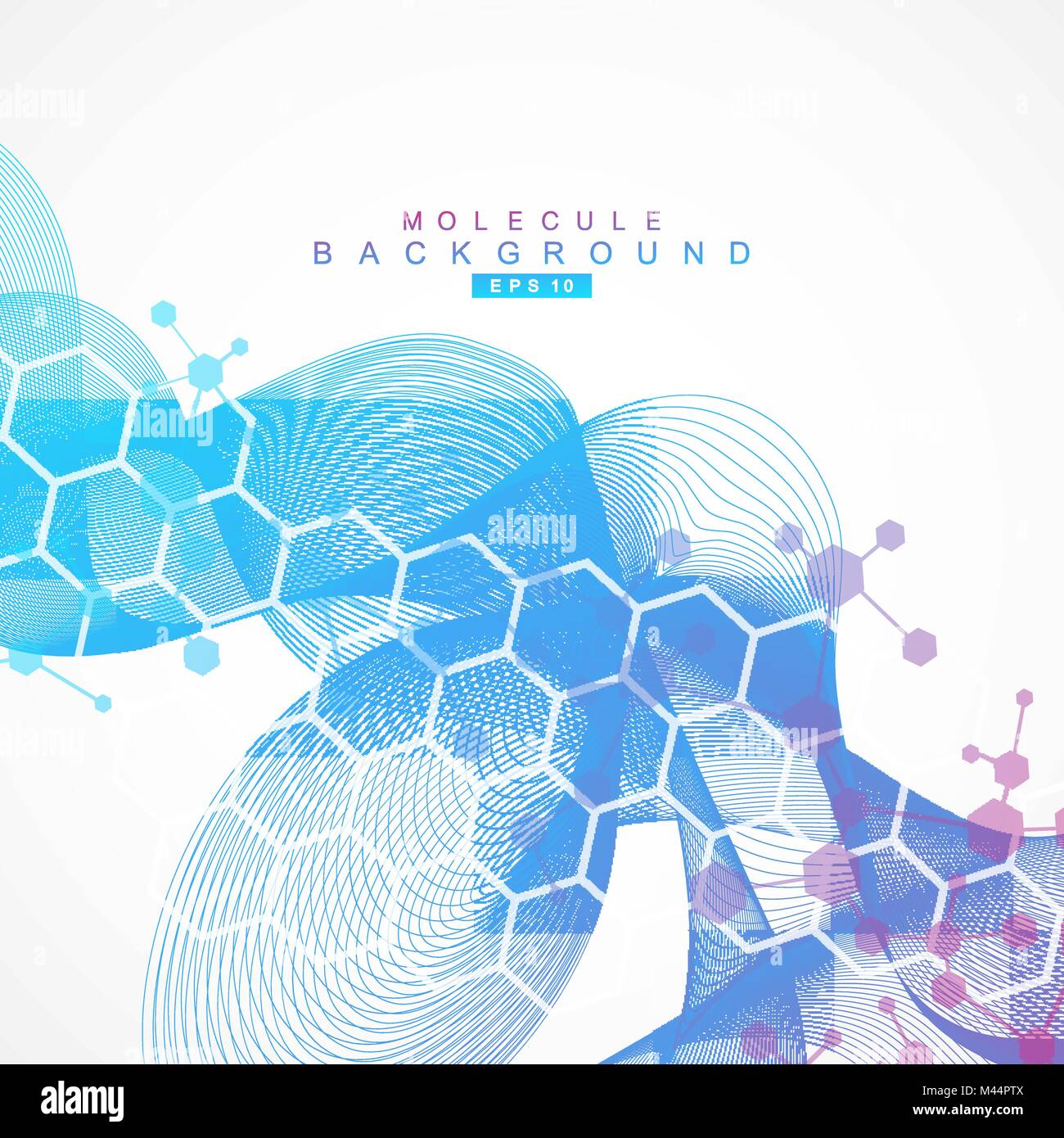 Structure molecule and communication. Dna, atom, neurons. Scientific ...