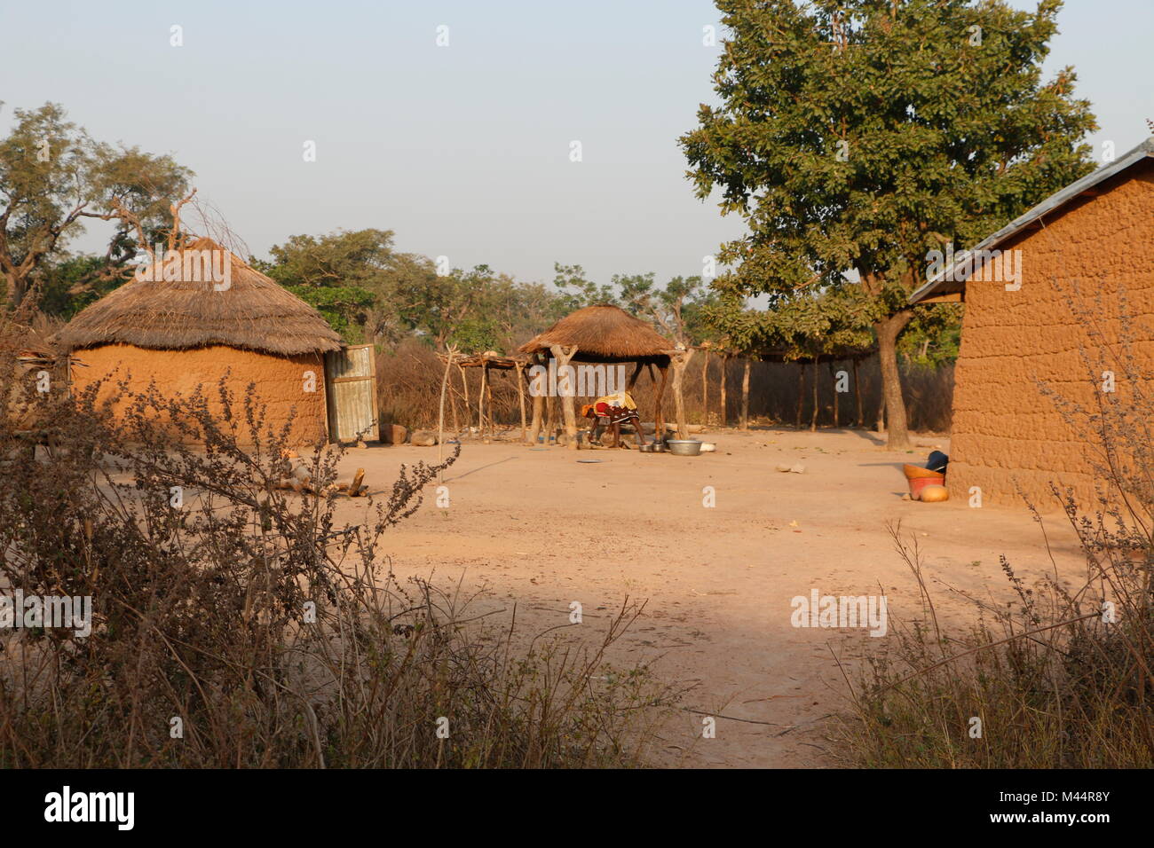 Village with traditonal houses in the north of Benin Stock Photo - Alamy