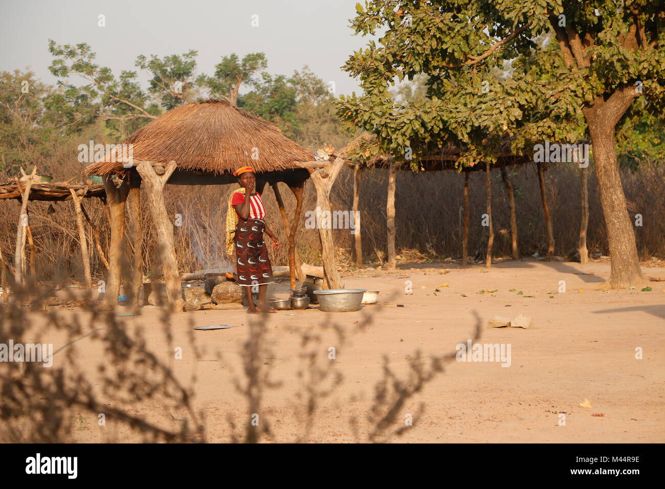 Village with traditonal houses in the north of Benin Stock Photo - Alamy