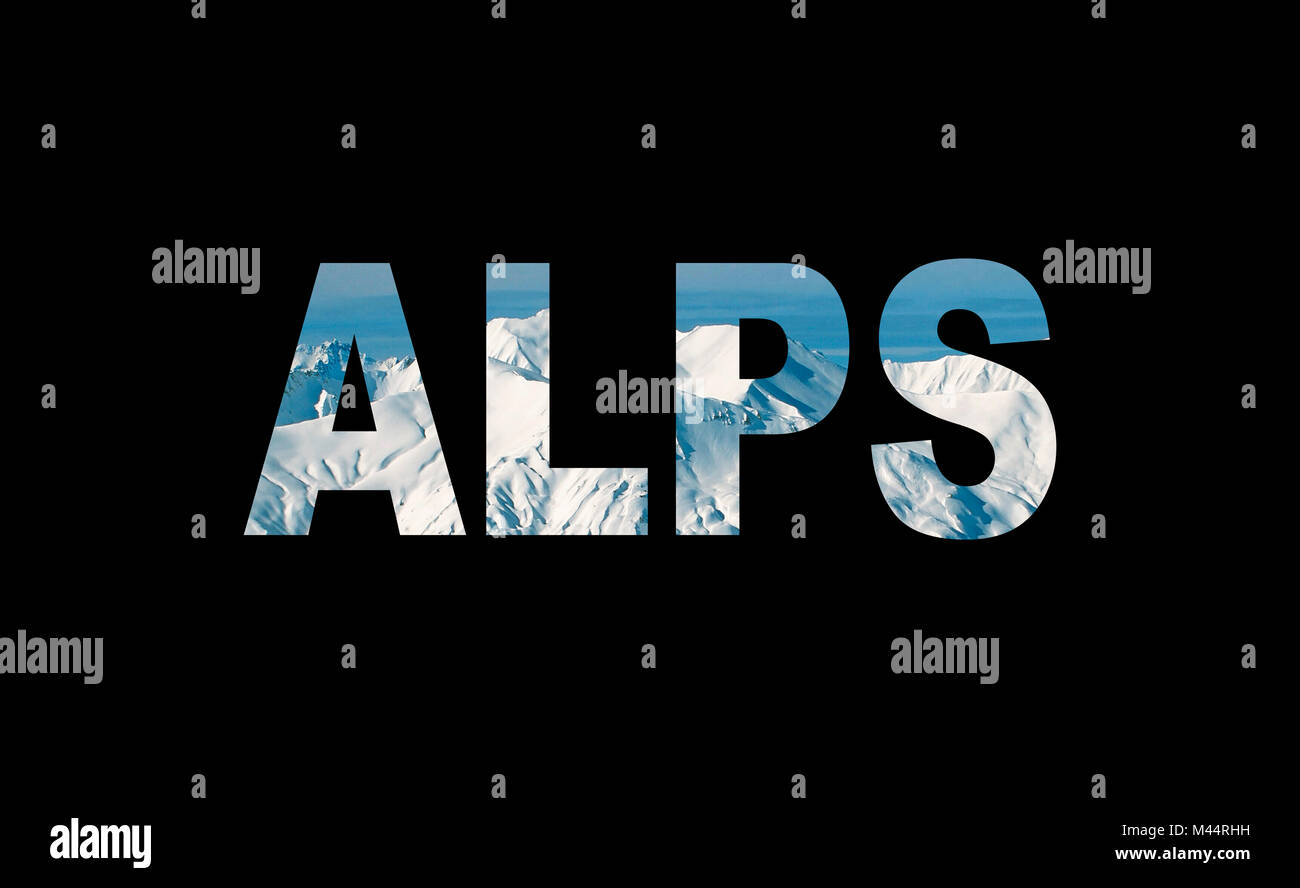 Alps word hi-res stock photography and images - Alamy