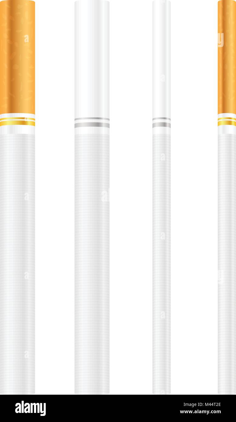 Cigarette set on a white background Stock Vector Image & Art - Alamy