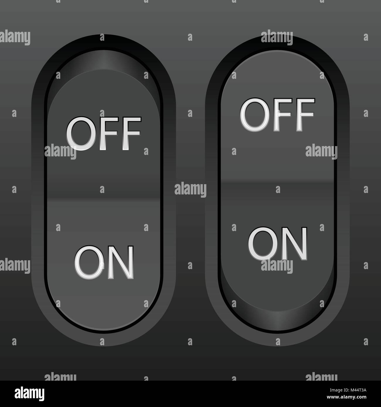 On/off buttons on a black background Stock Vector Image & Art - Alamy
