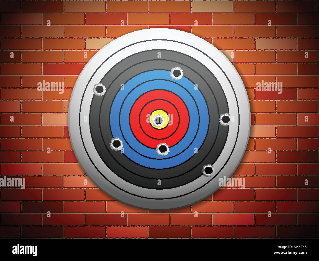 Bullet holes on the wall Stock Vector Images - Alamy