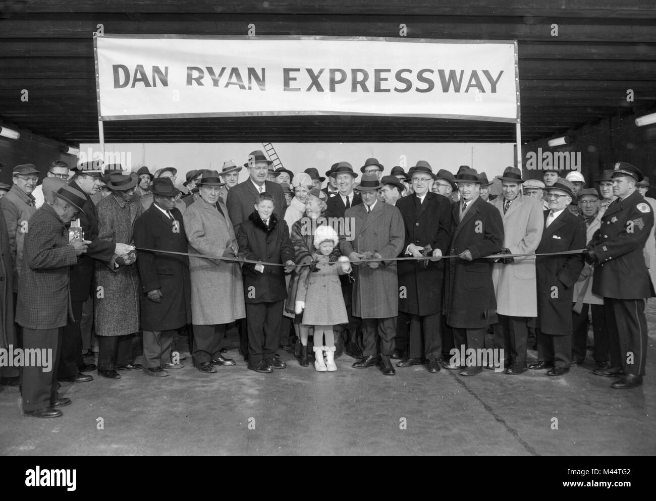 Mayor cutting ribbon Black and White Stock Photos & Images - Alamy