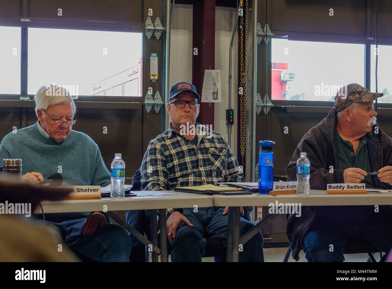 Fire department members meeting hi-res stock photography and images - Alamy