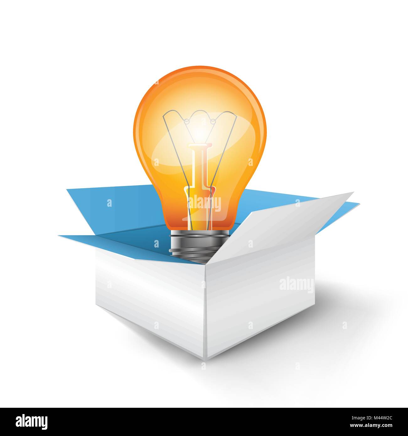 Infographic design. Bulb, box icon Stock Vector Image & Art - Alamy