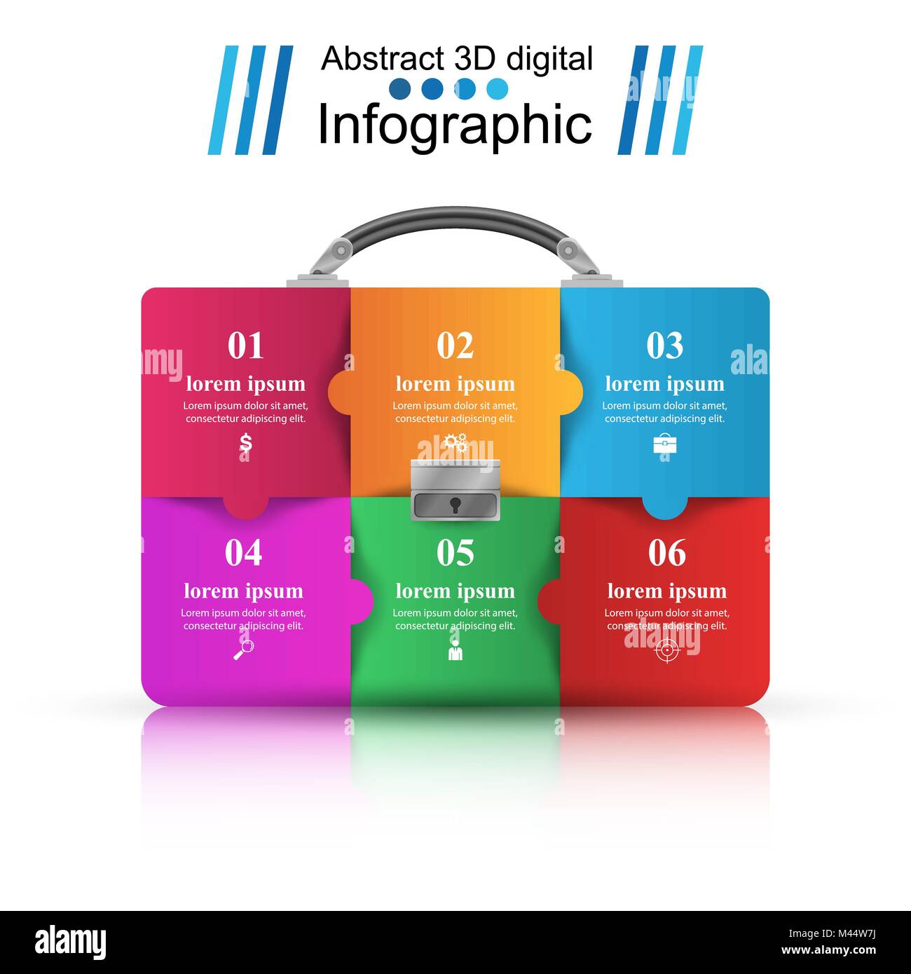 Briefcase, office - business infographic Stock Vector Image & Art - Alamy