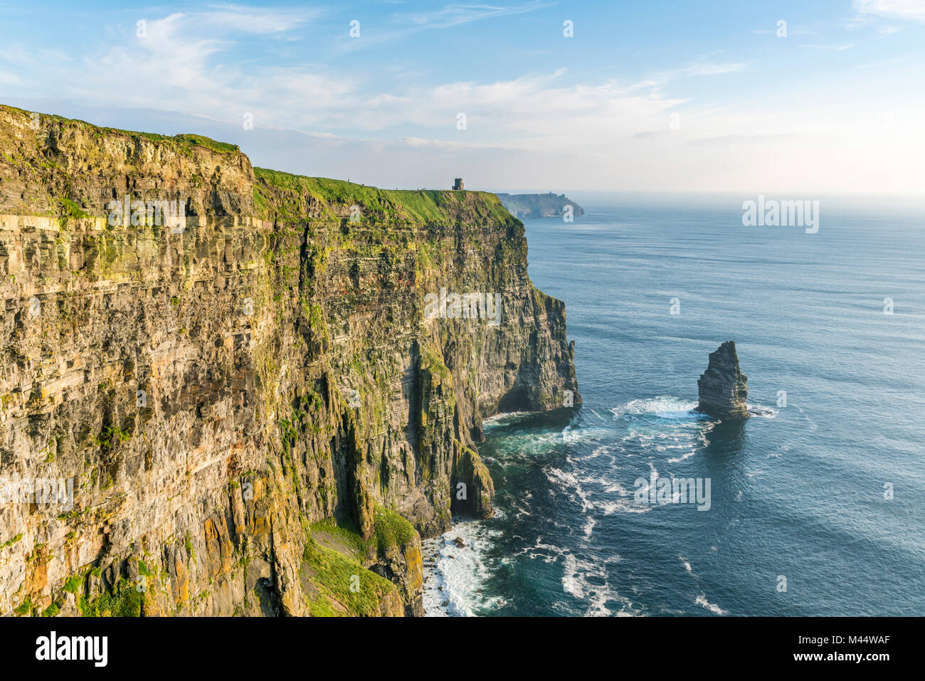 Breanan Mor and O Briens tower. Cliffs of Moher, Liscannor, Co. Clare ...