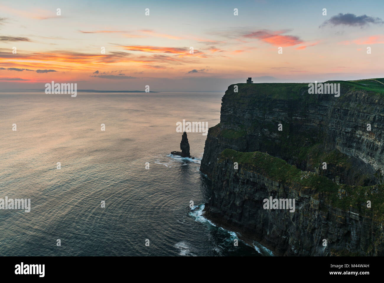 Cliffs of Moher at sunset. Liscannor, Co. Clare, Munster province ...