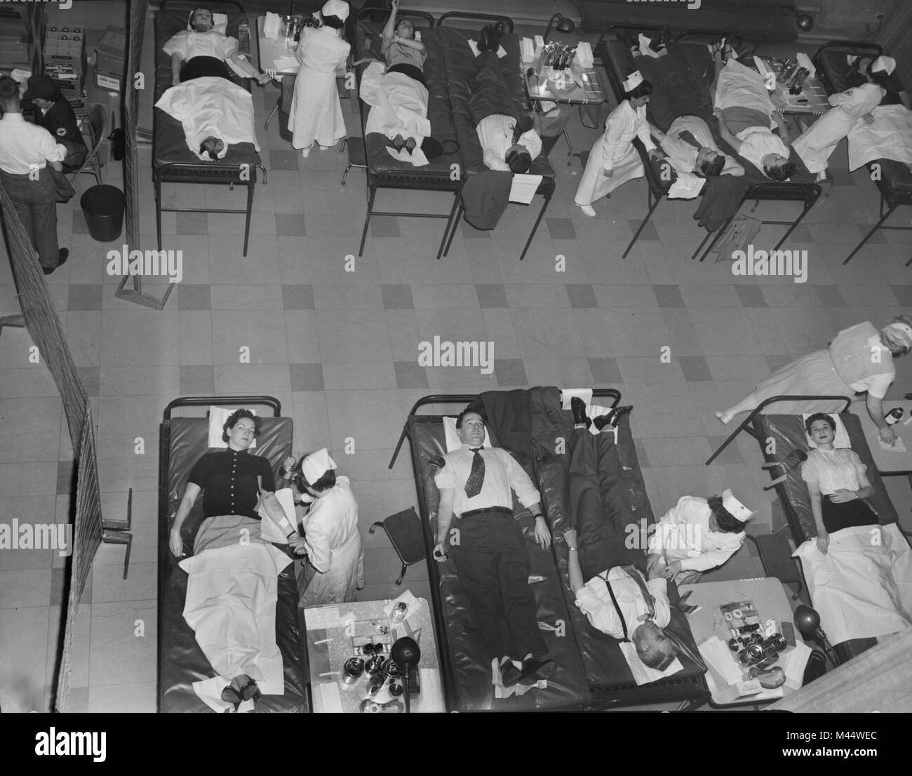 Historical blood drive hi-res stock photography and images - Alamy