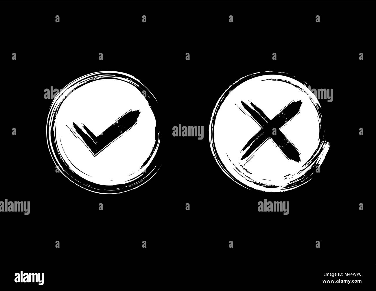 retro right wrong signs, design element Stock Vector Image & Art - Alamy