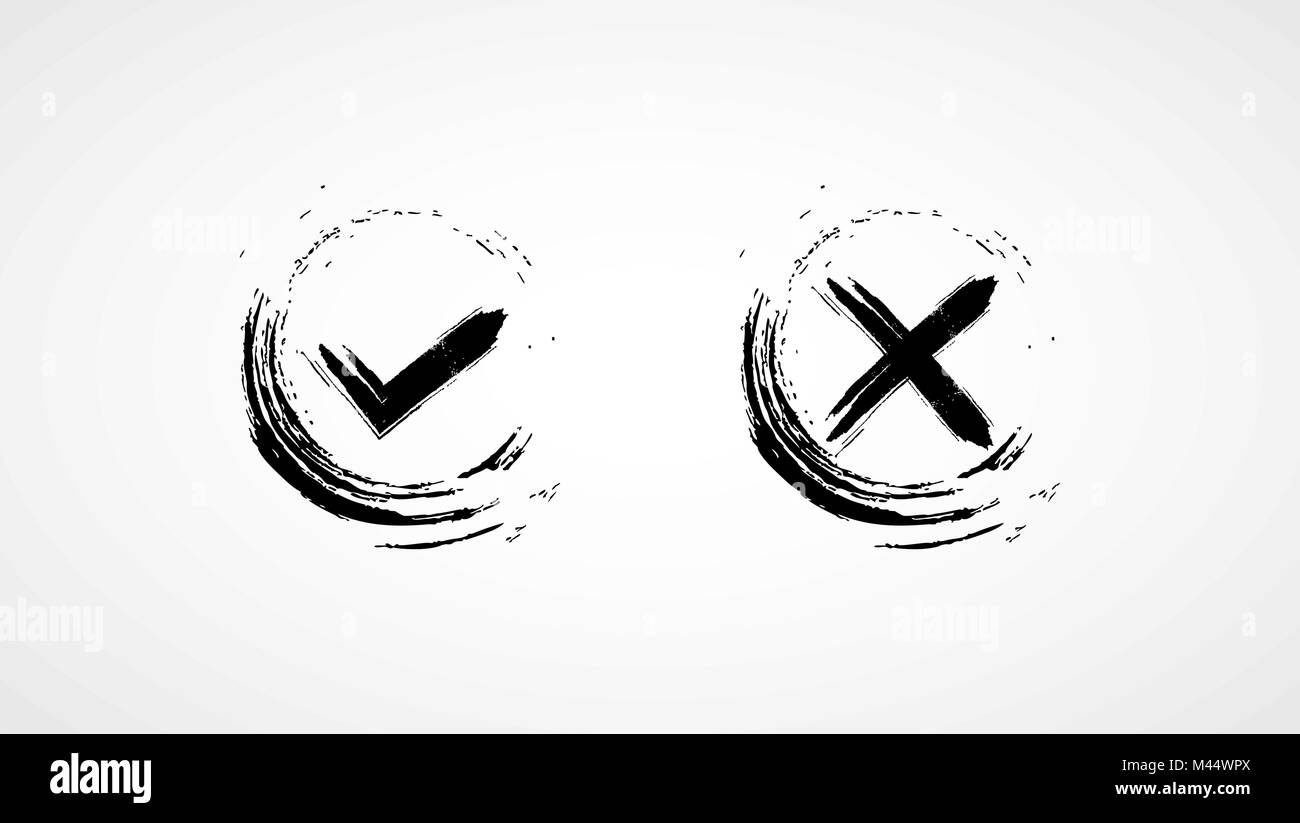 retro right wrong signs, design element Stock Vector Image & Art - Alamy