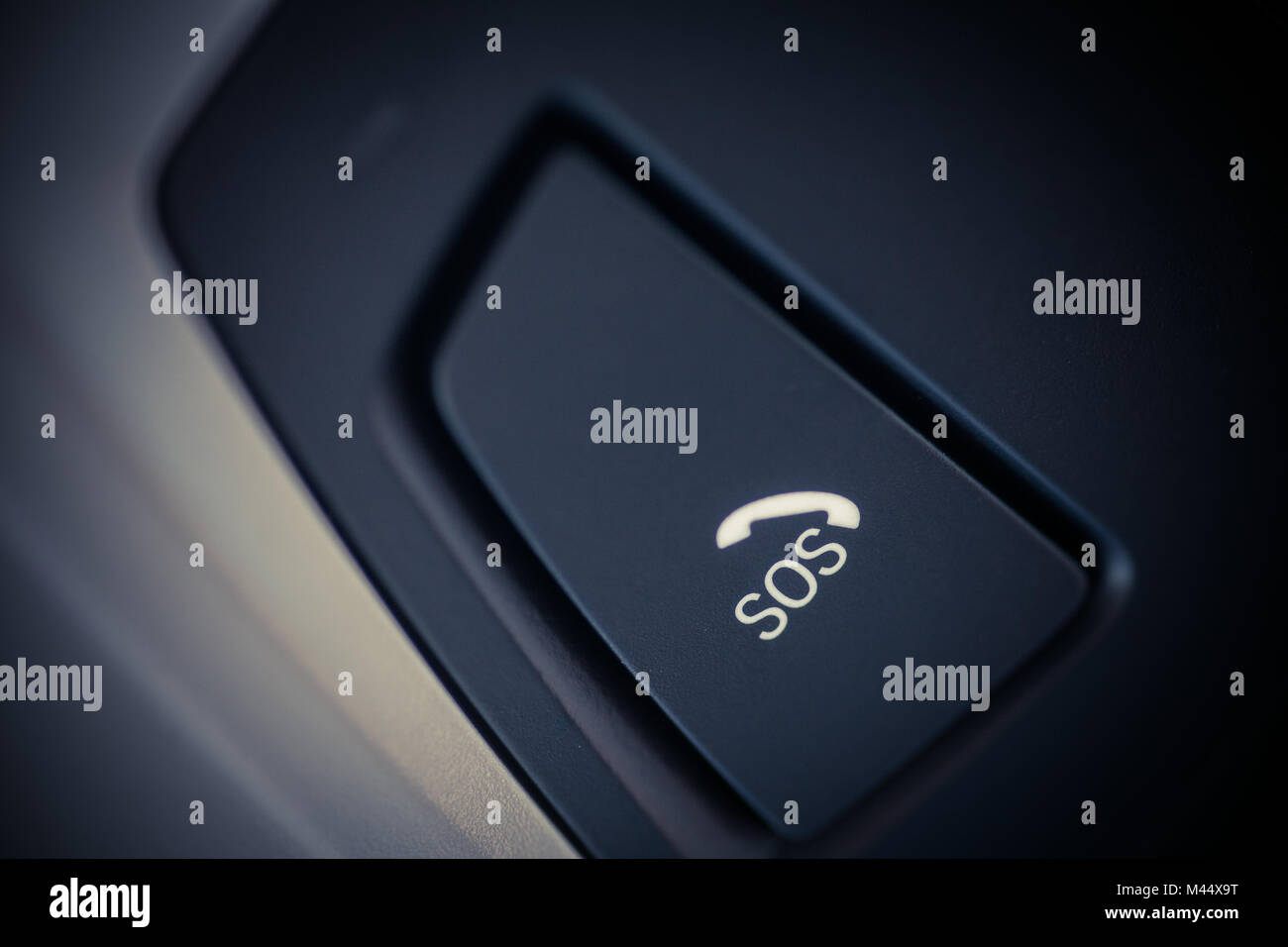 Close up image of the SOS button in a car Stock Photo - Alamy