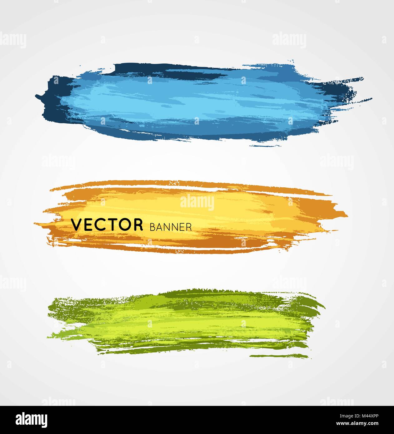 colorful vector grunge stroke banners collection, design element Stock ...
