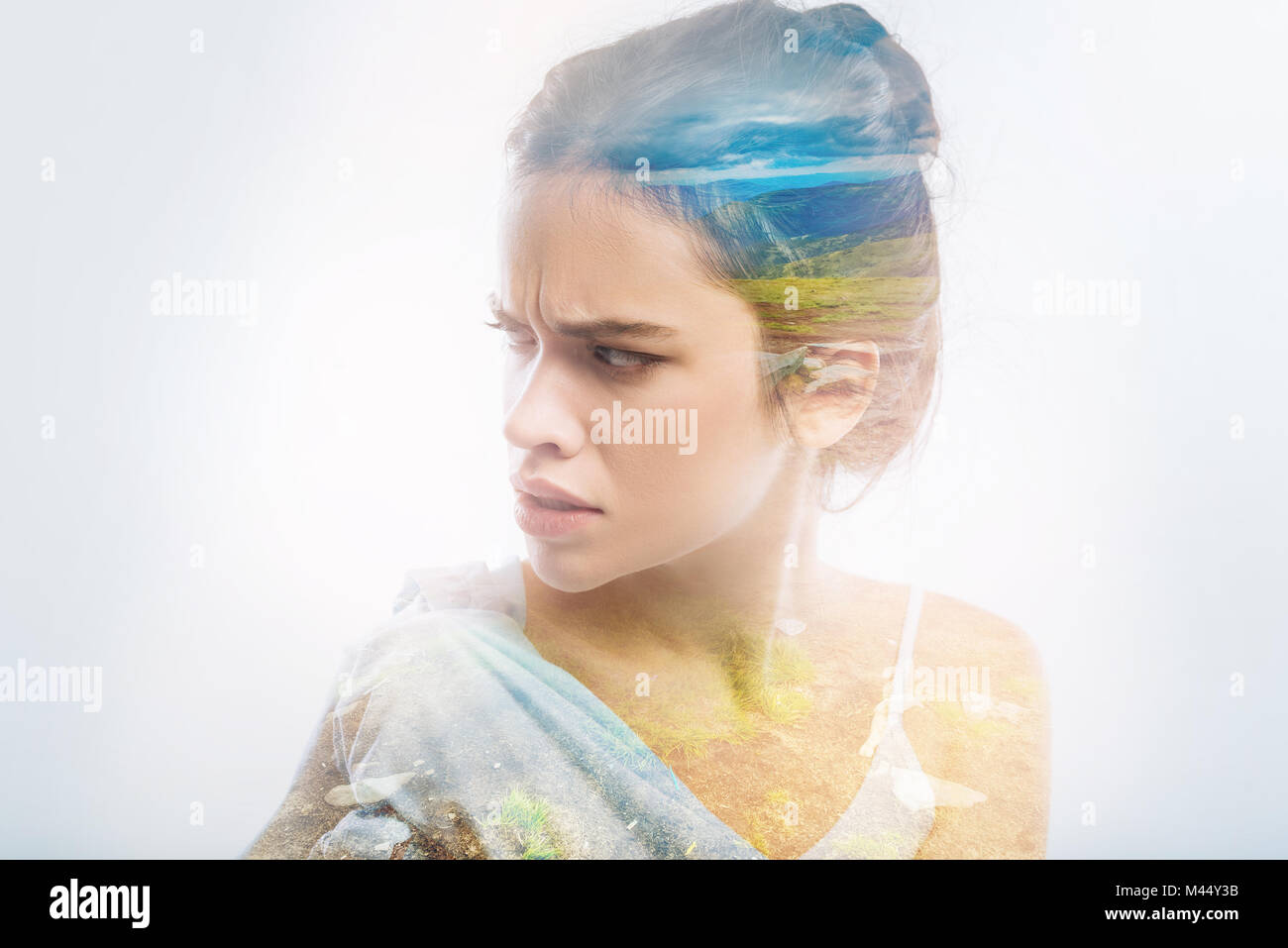 Young woman frowning face people hi-res stock photography and images ...