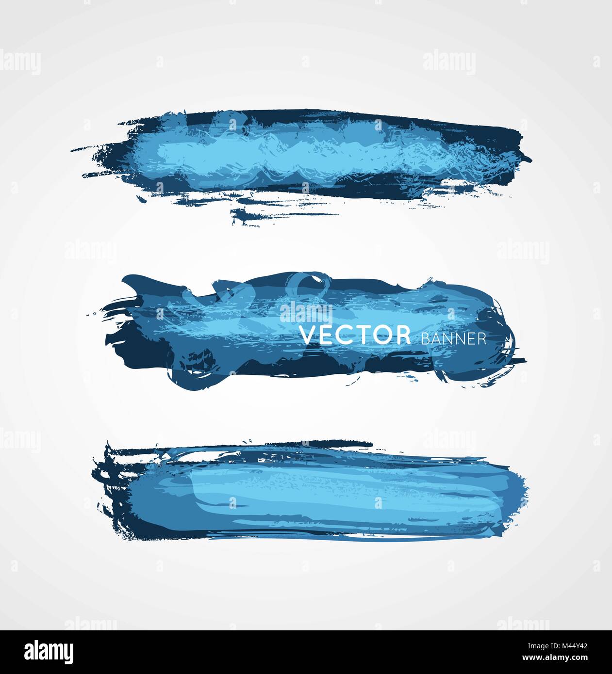 colorful vector grunge stroke banners collection, design element Stock ...