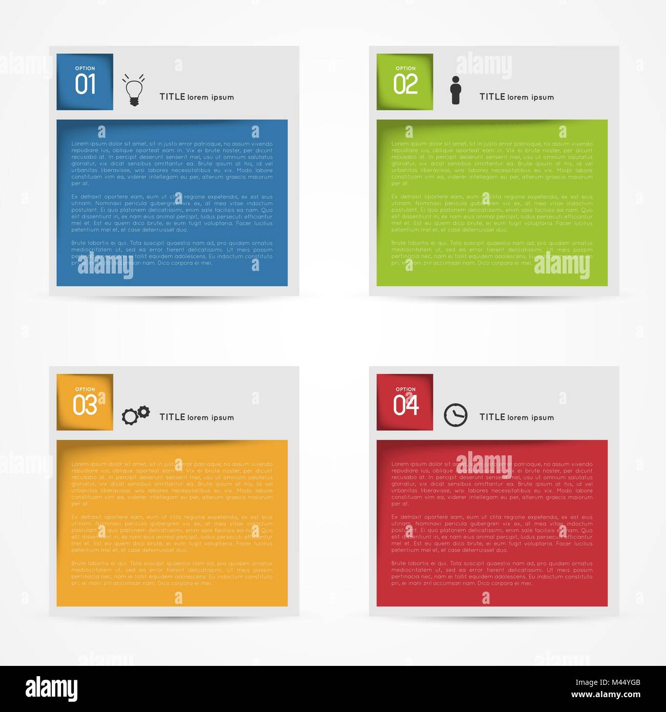 square flat option banners Stock Vector Image & Art - Alamy