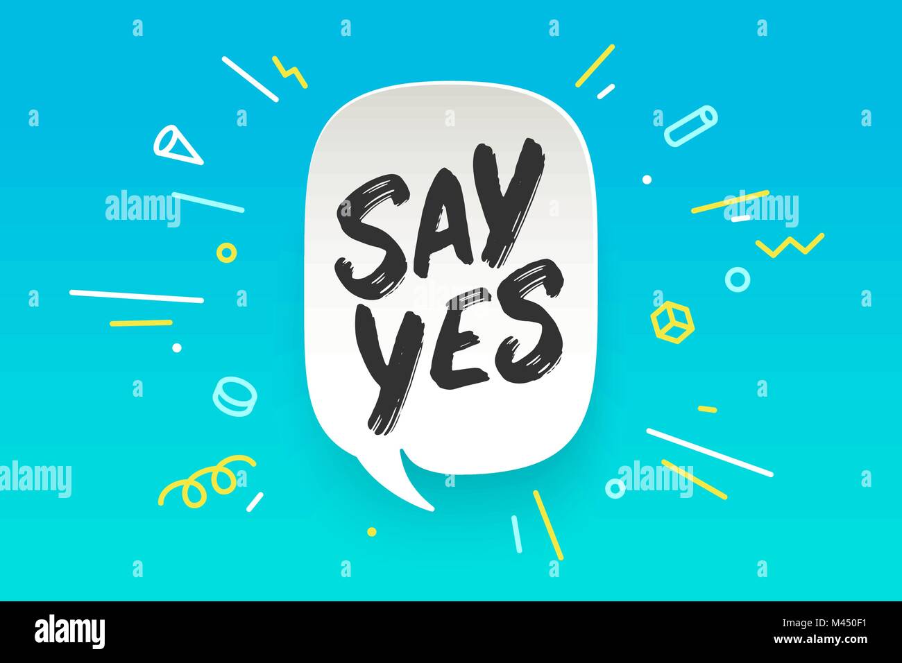 Say Yes. Banner, speech bubble Stock Vector Image & Art - Alamy