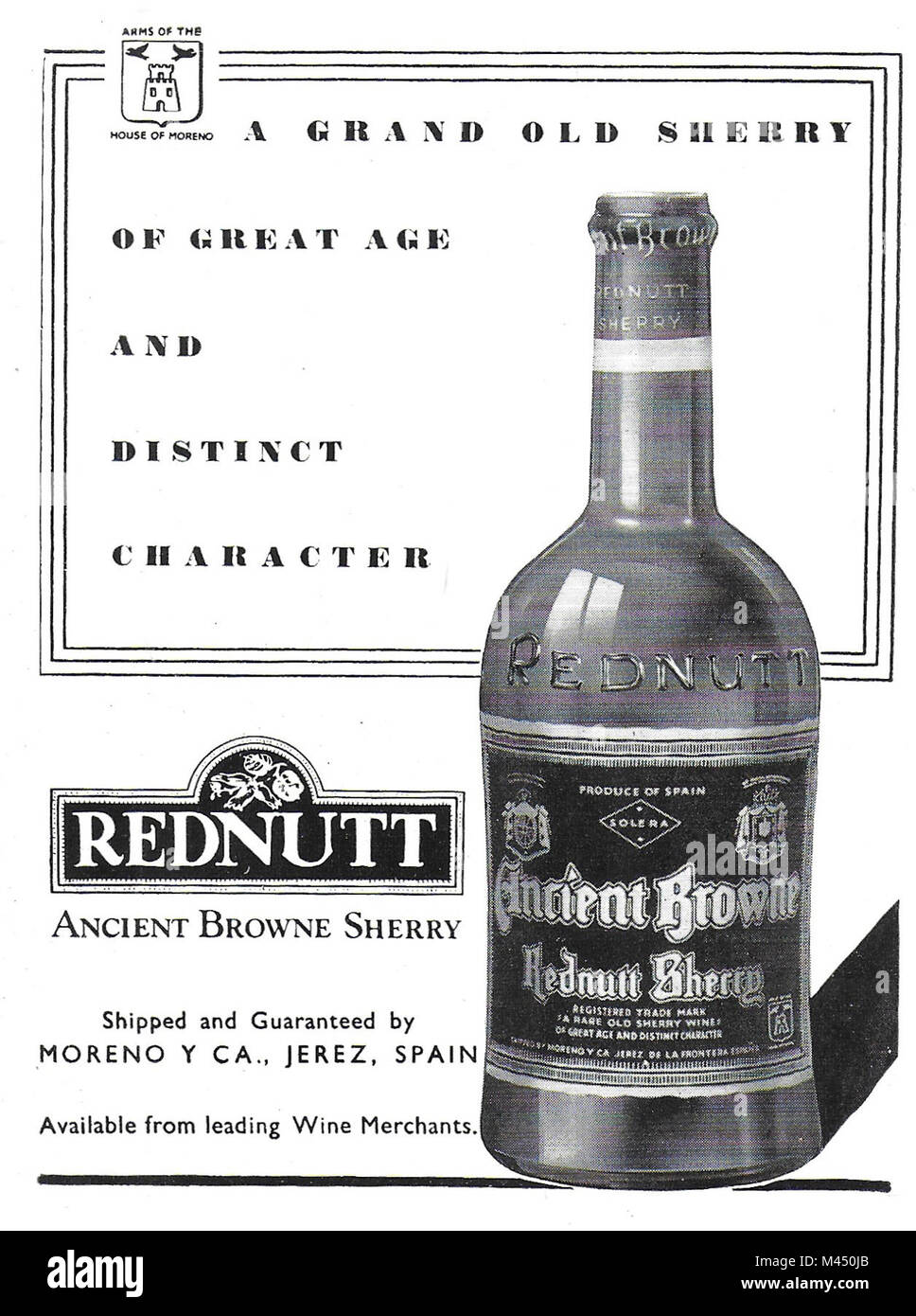 Rednutt ancient brown sherry advert, advertising in Country Life ...