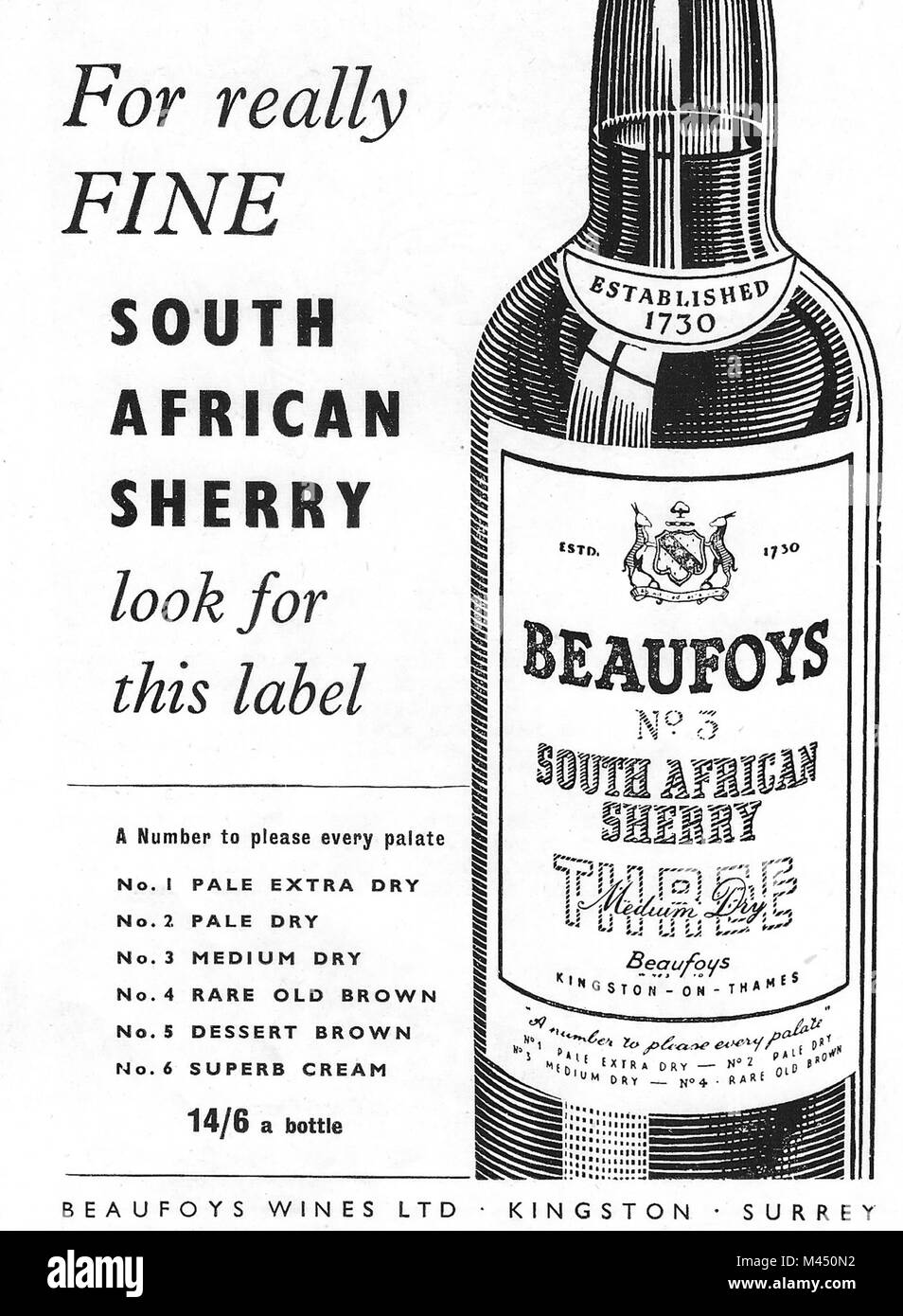 Sherry vintage advertisement hi-res stock photography and images - Alamy