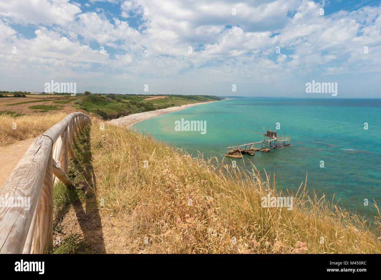 View of the Natural Reserve of Punta Aderci and the Costa dei Trabocchi ...