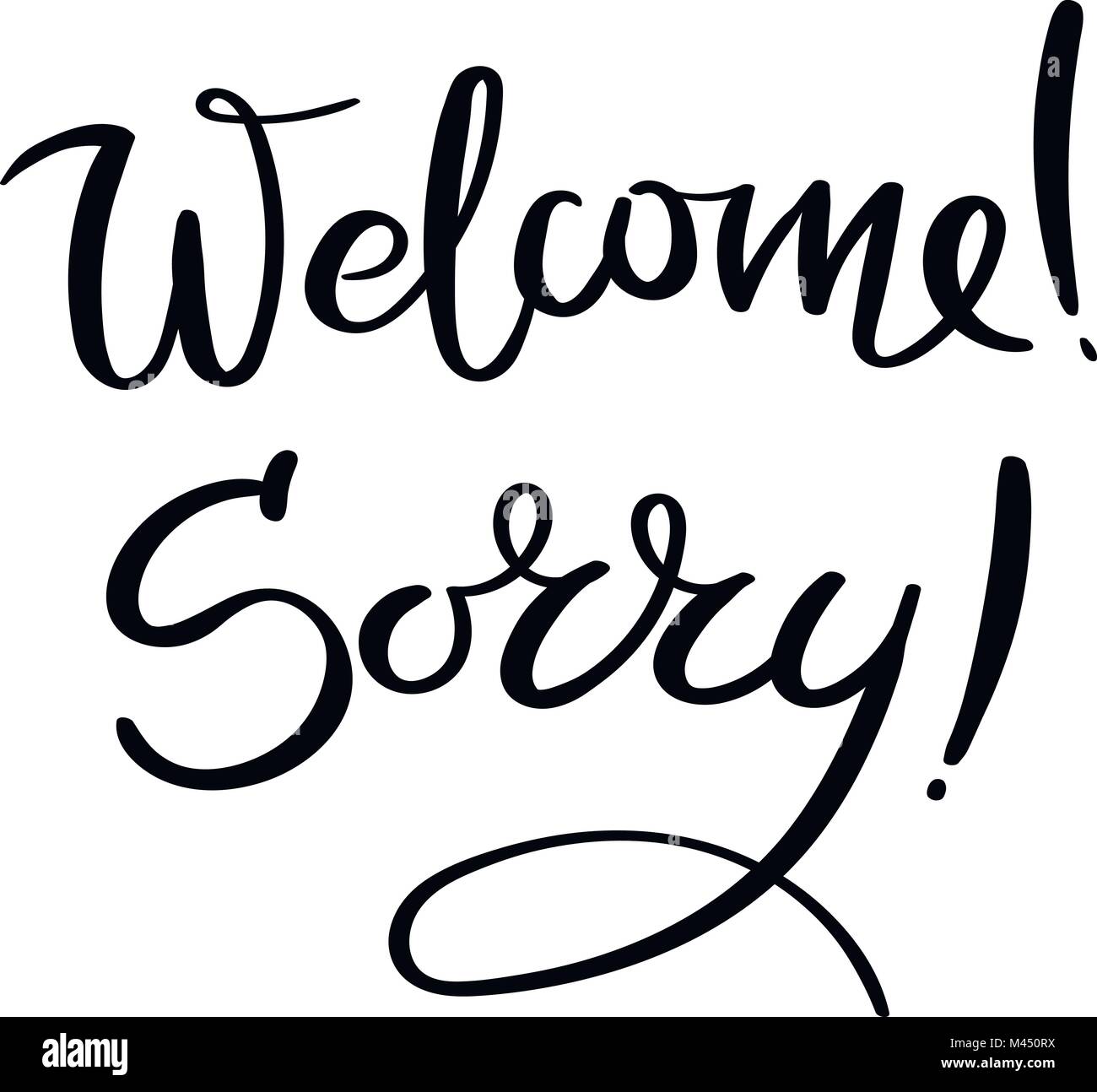 Welcome banner wall Stock Vector Images - Alamy