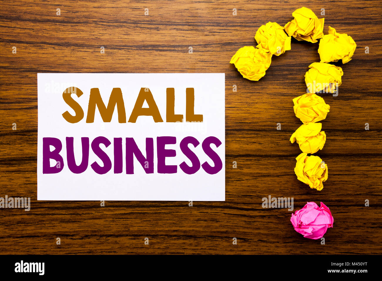 Handwritten text showing Small Business. Business concept for Family ...