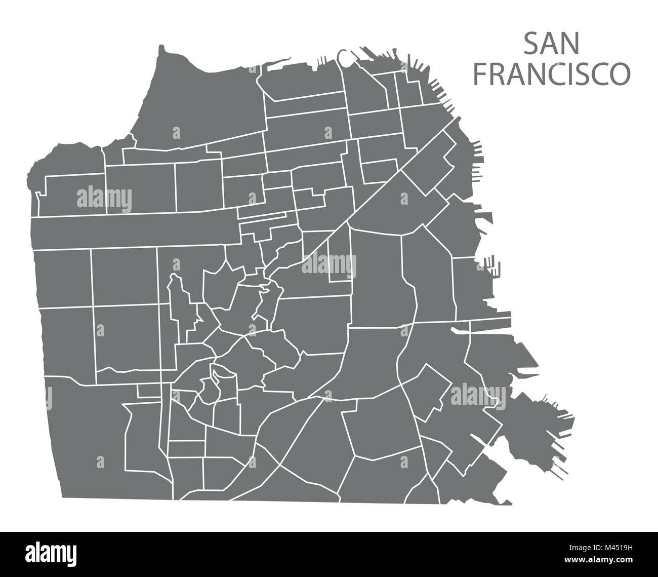 San francisco neighbourhoods Stock Vector Images - Alamy