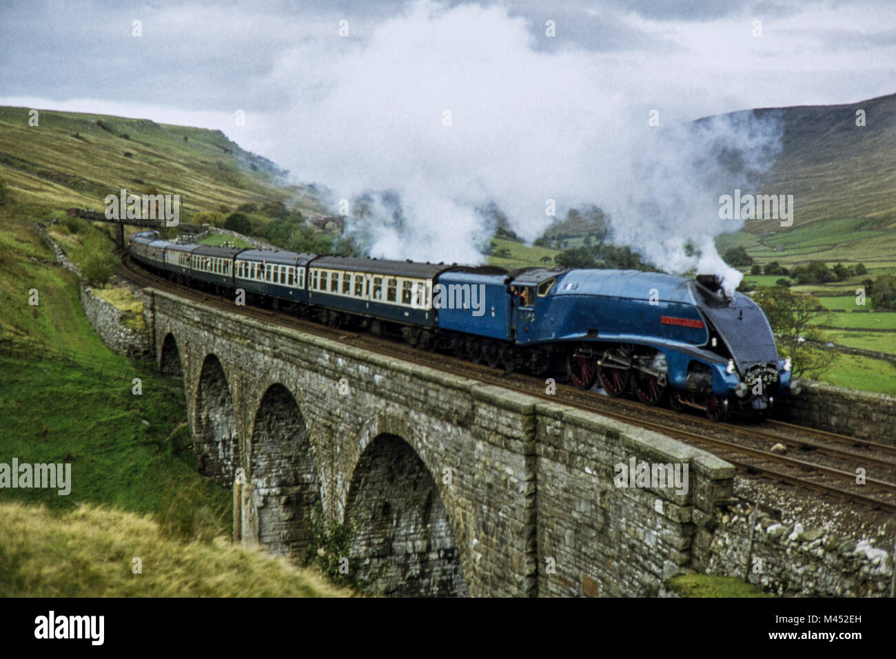 LNER Class A4 4498 Sir Nigel Gresley at an unknown location in 1978 ...