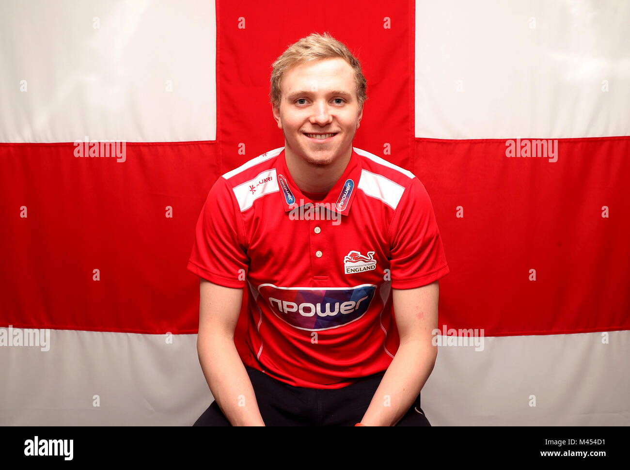 Team England's Joe Litchfield poses for a photo during the kitting out ...