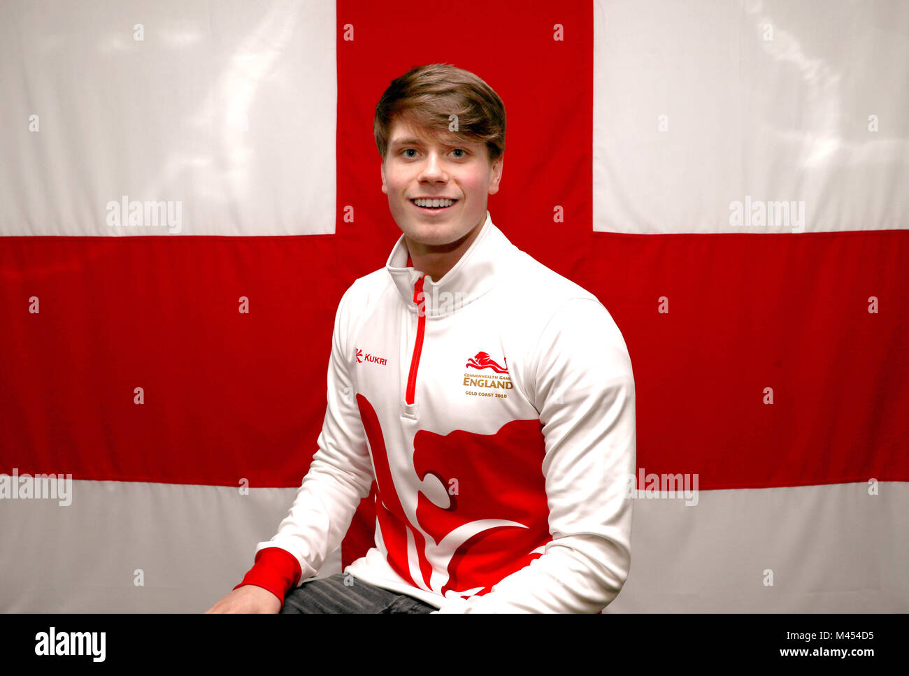 Team England's Tom Hamer poses for a photo during the kitting out ...