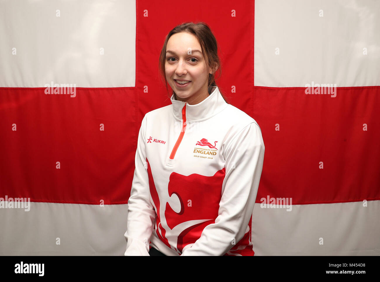 Team England's Chloe Golding poses for a photo during the kitting out ...