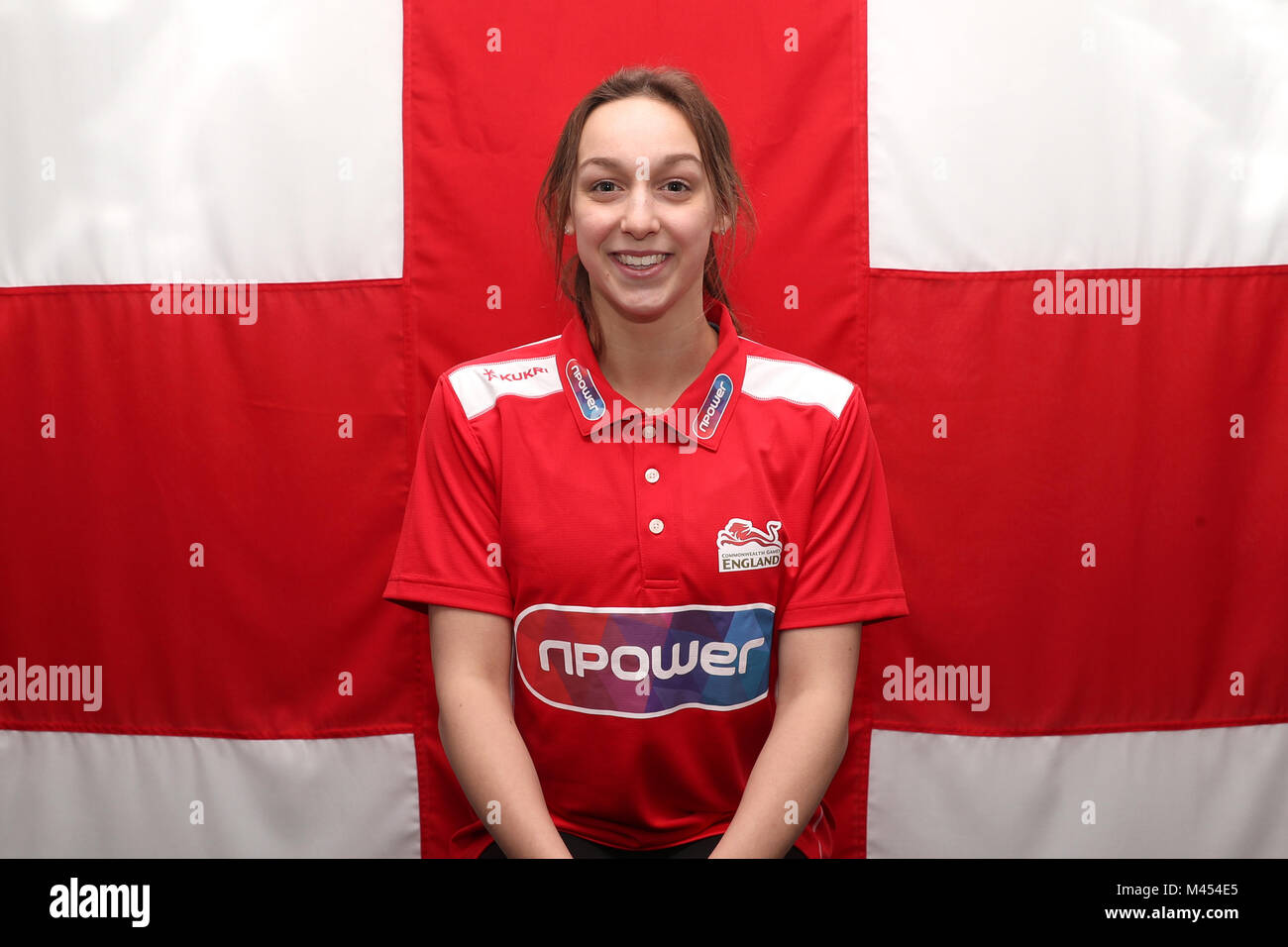 Team England's Chloe Golding poses for a photo during the kitting out ...