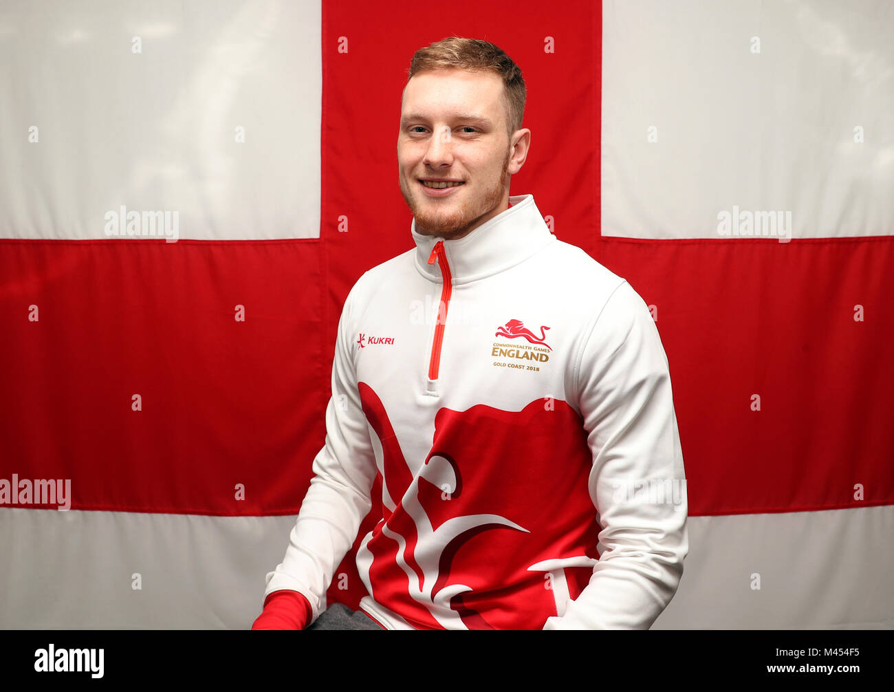 Team England's Luke Greenbank poses for a photo during the kitting out ...