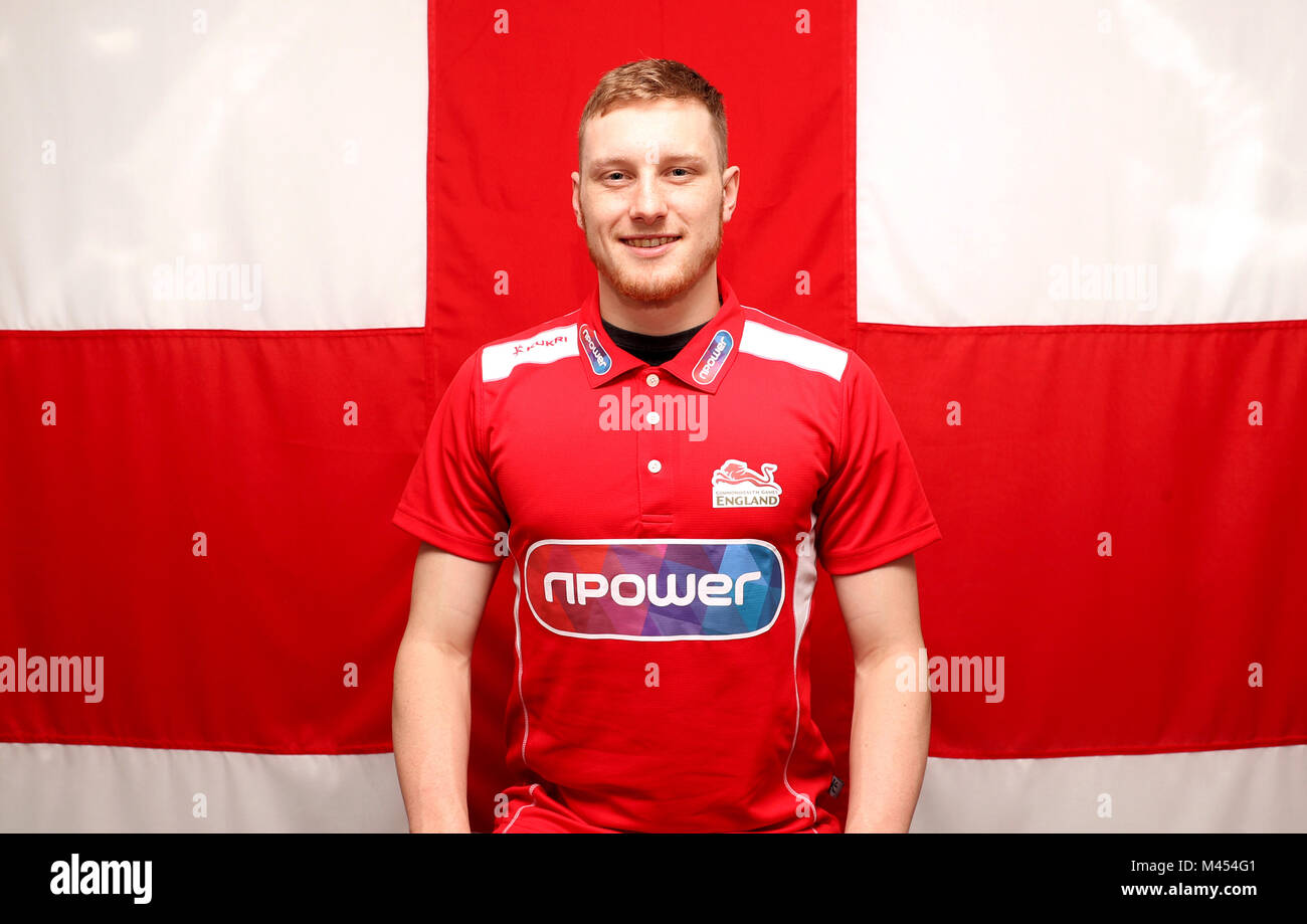 Team England's Luke Greenbank poses for a photo during the kitting out ...