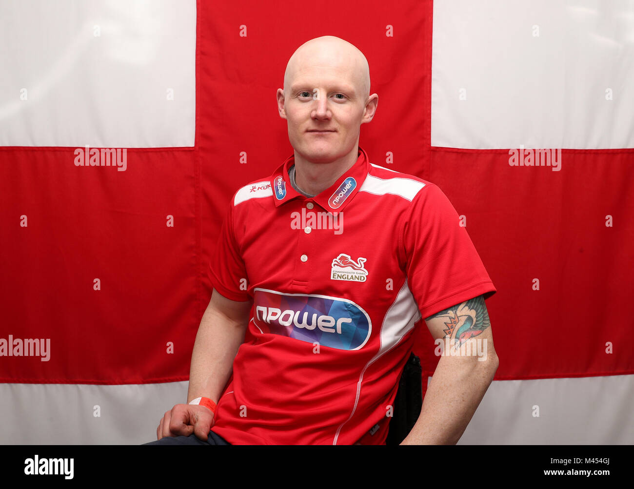 Team England's Simon Lawson poses for a photo during the kitting out ...