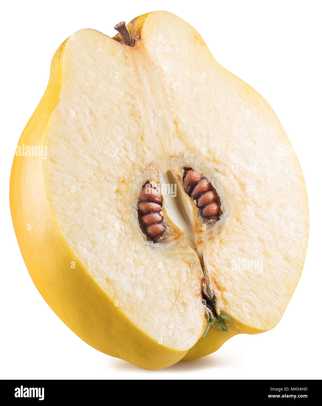 Half of quince isolated on white background. Clipping path Stock Photo ...