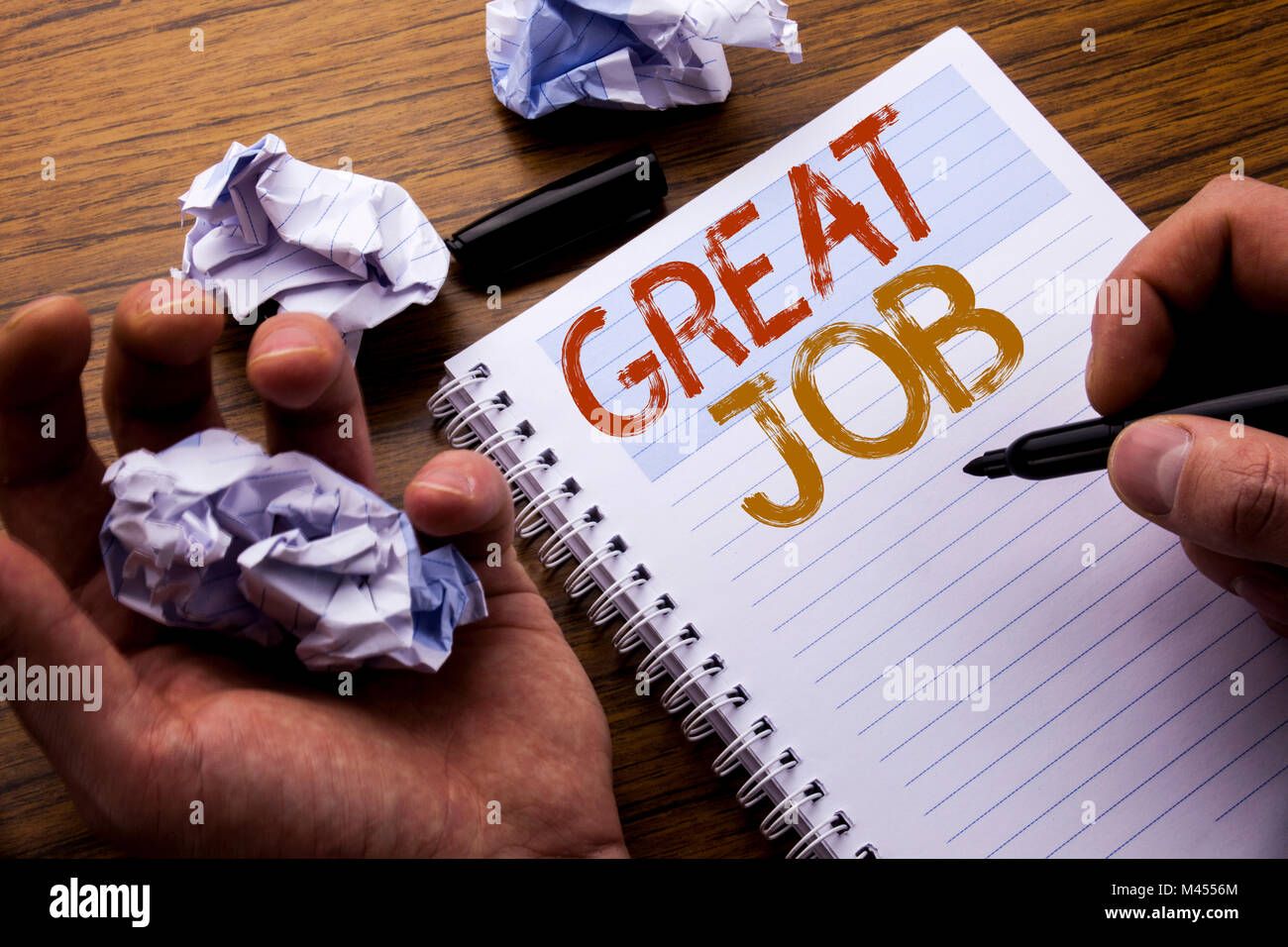 Word, writing Great Job. Concept for Success Appreciation written on ...