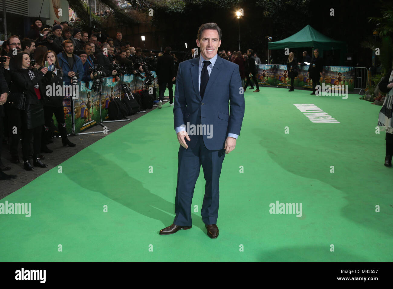 World Premiere of 'Early Man' at the BFI IMAX, London. Featuring: Rob ...