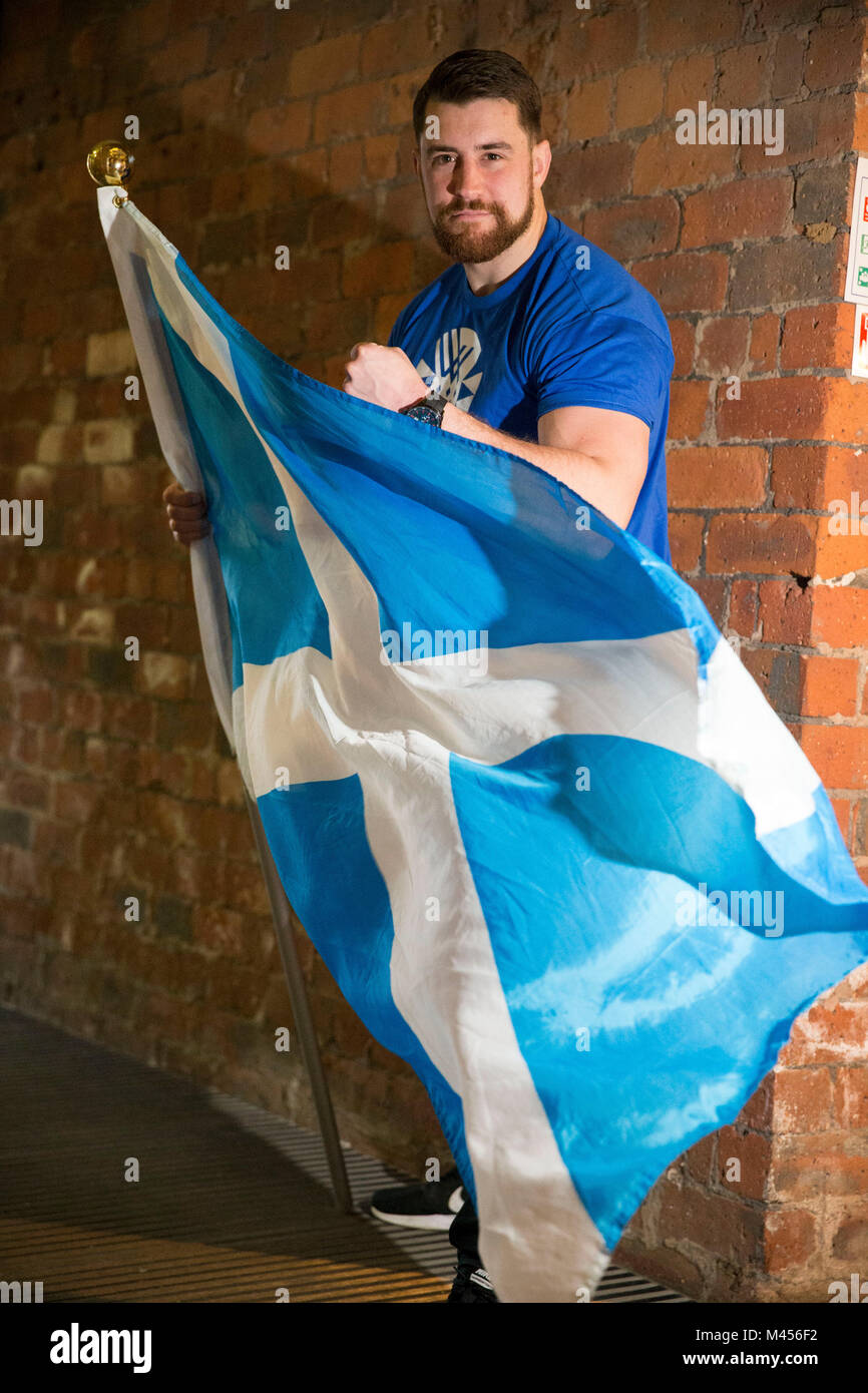 Team Scotland Wrestler, Joe Hendry during a photocall at Kelvingrove ...