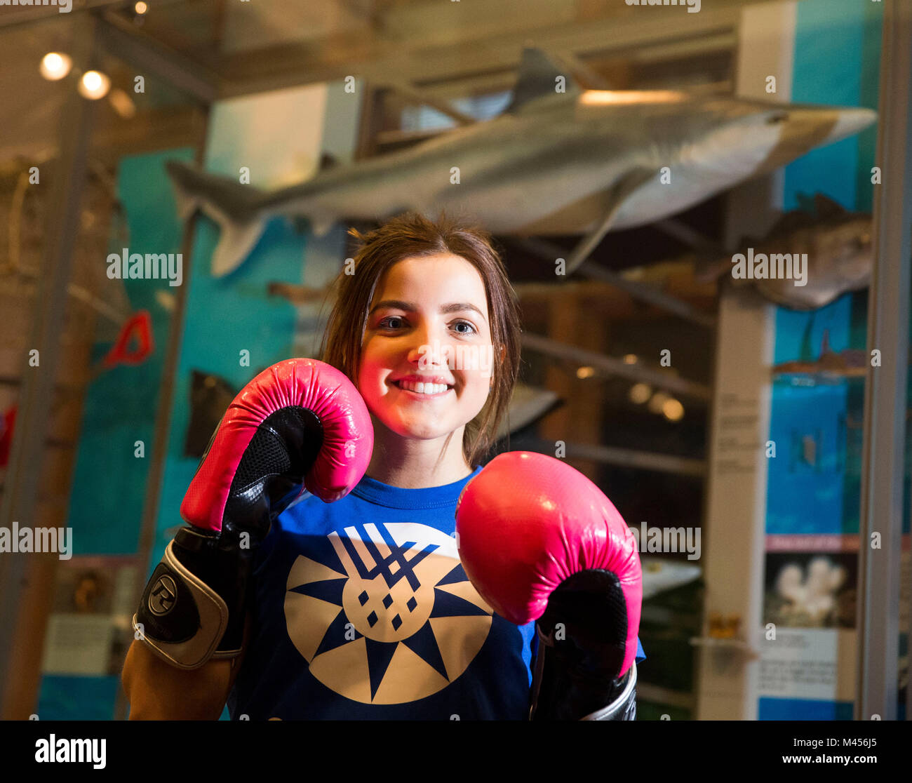 Team Scotland boxer Megan Gordon during a photocall at Kelvingrove Art ...