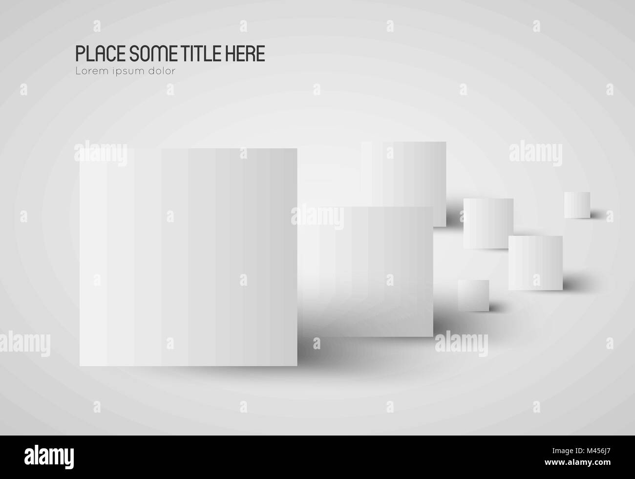 abstract background with square banners and shadows, design template ...