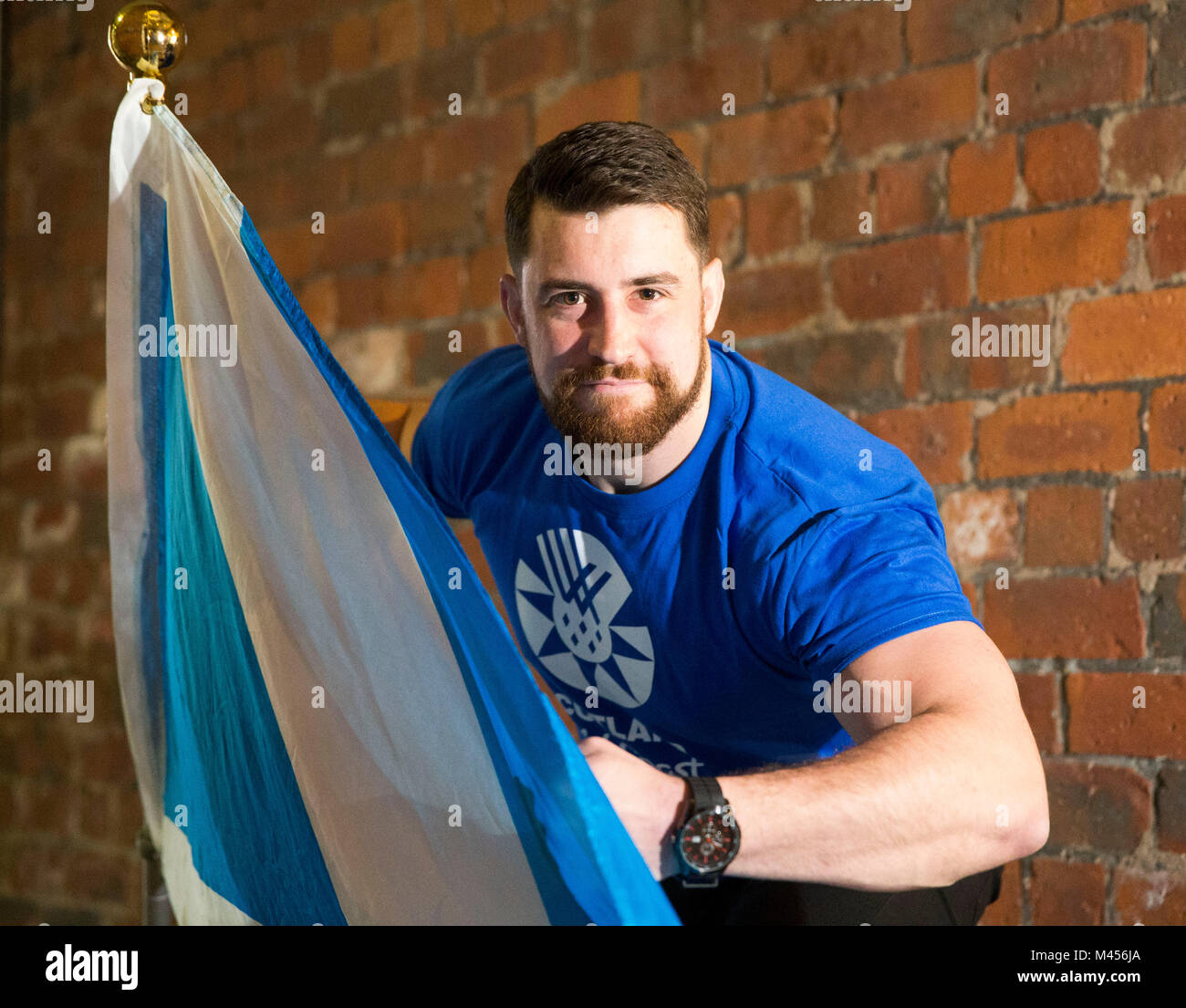 Team Scotland Wrestler, Joe Hendry during a photocall at Kelvingrove ...