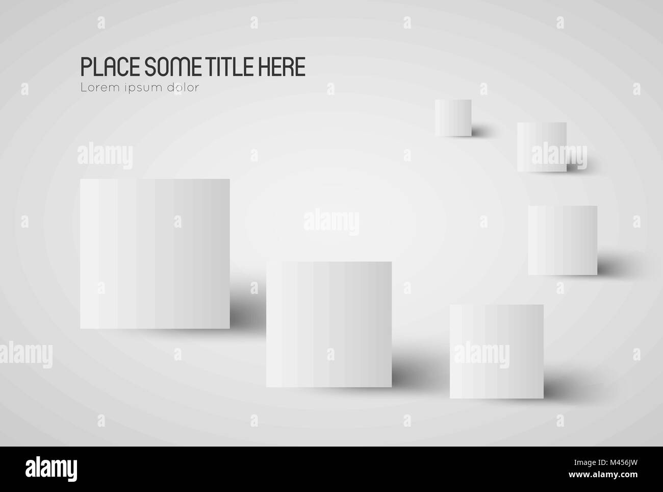 abstract background with square banners and shadows, design template ...