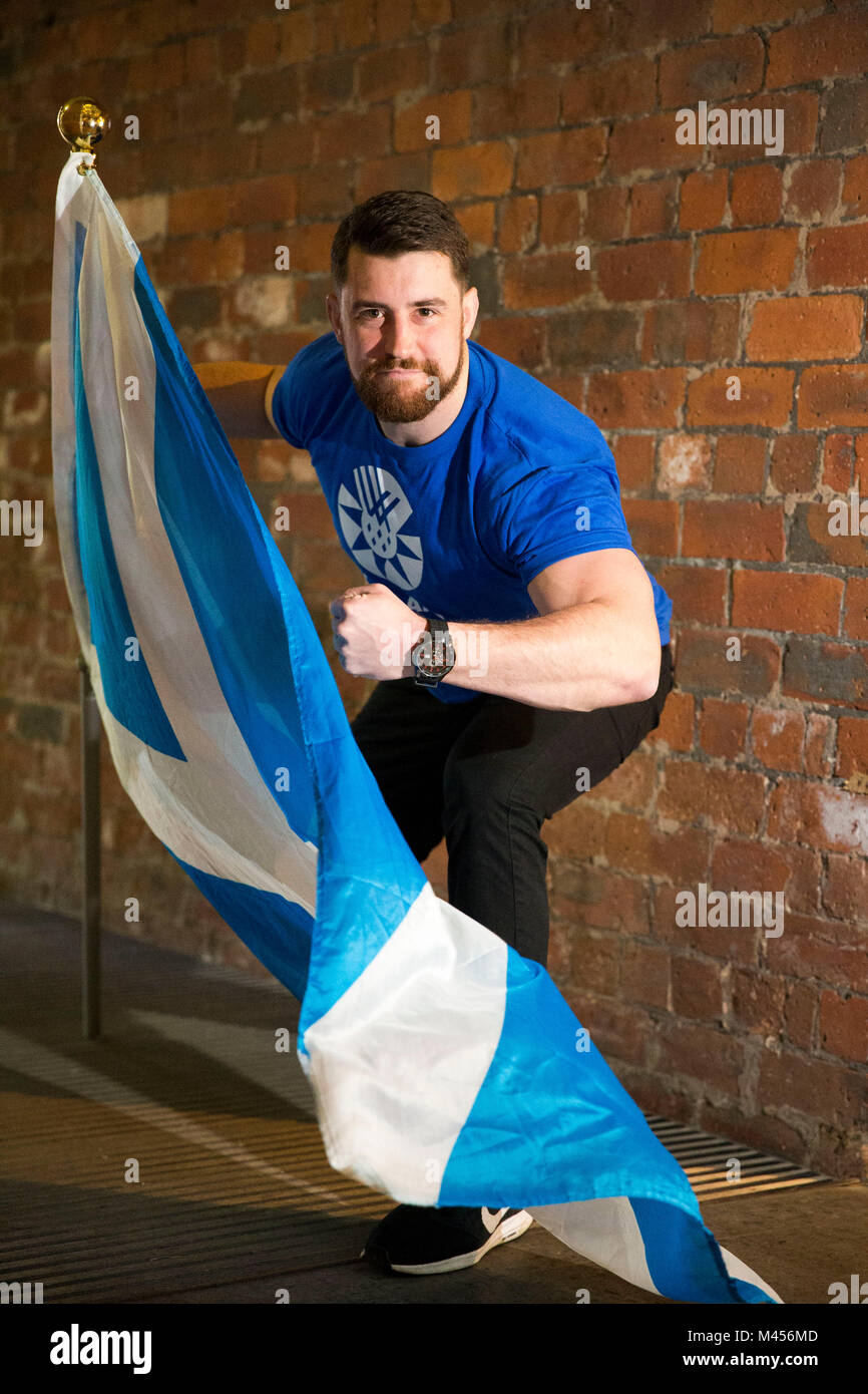 Team Scotland Wrestler, Joe Hendry during a photocall at Kelvingrove ...
