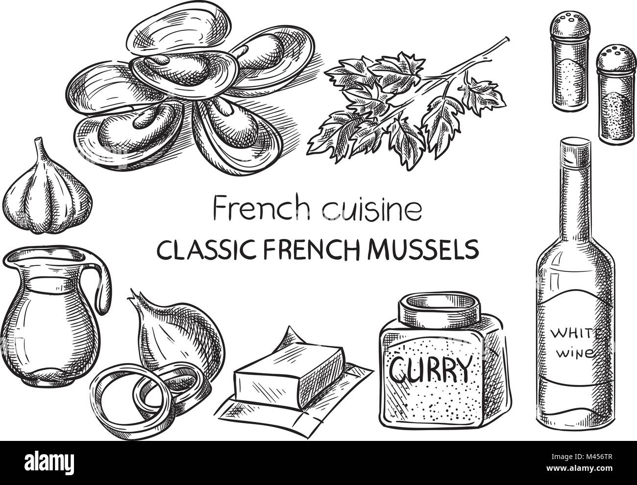 French Food Drawing